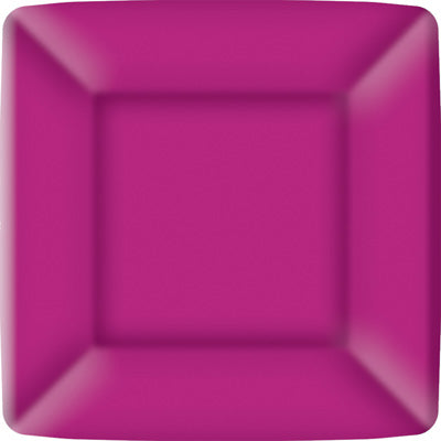 Raspberry Square Plate Small – Where's the Party?